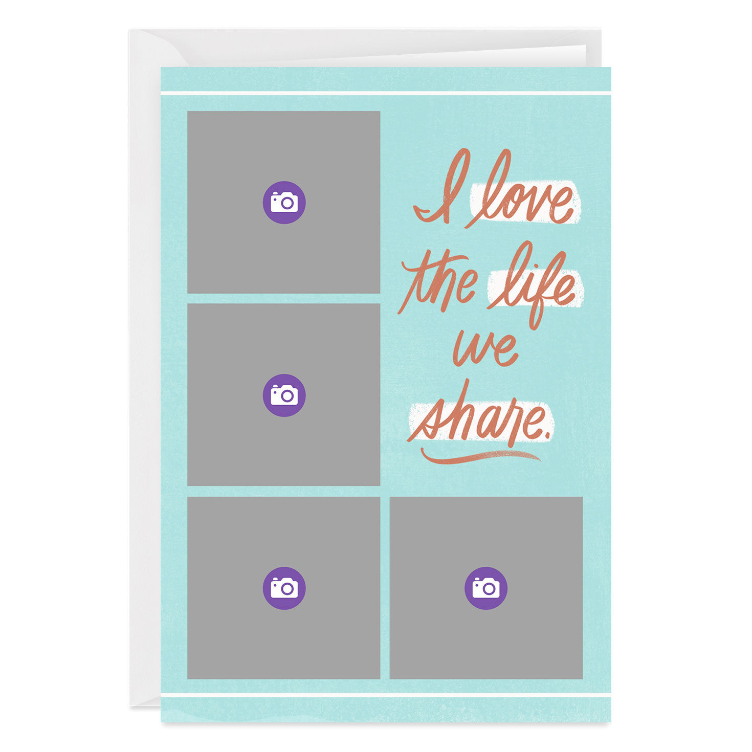 Personalized Love the Life We Share Love Photo Card - Greeting Cards ...