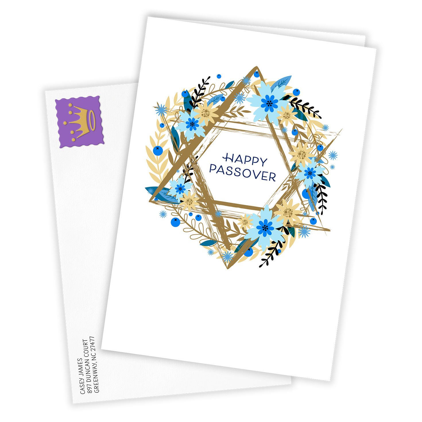 Wishing You Life's Blessings Custom Passover Card - Greeting Cards ...