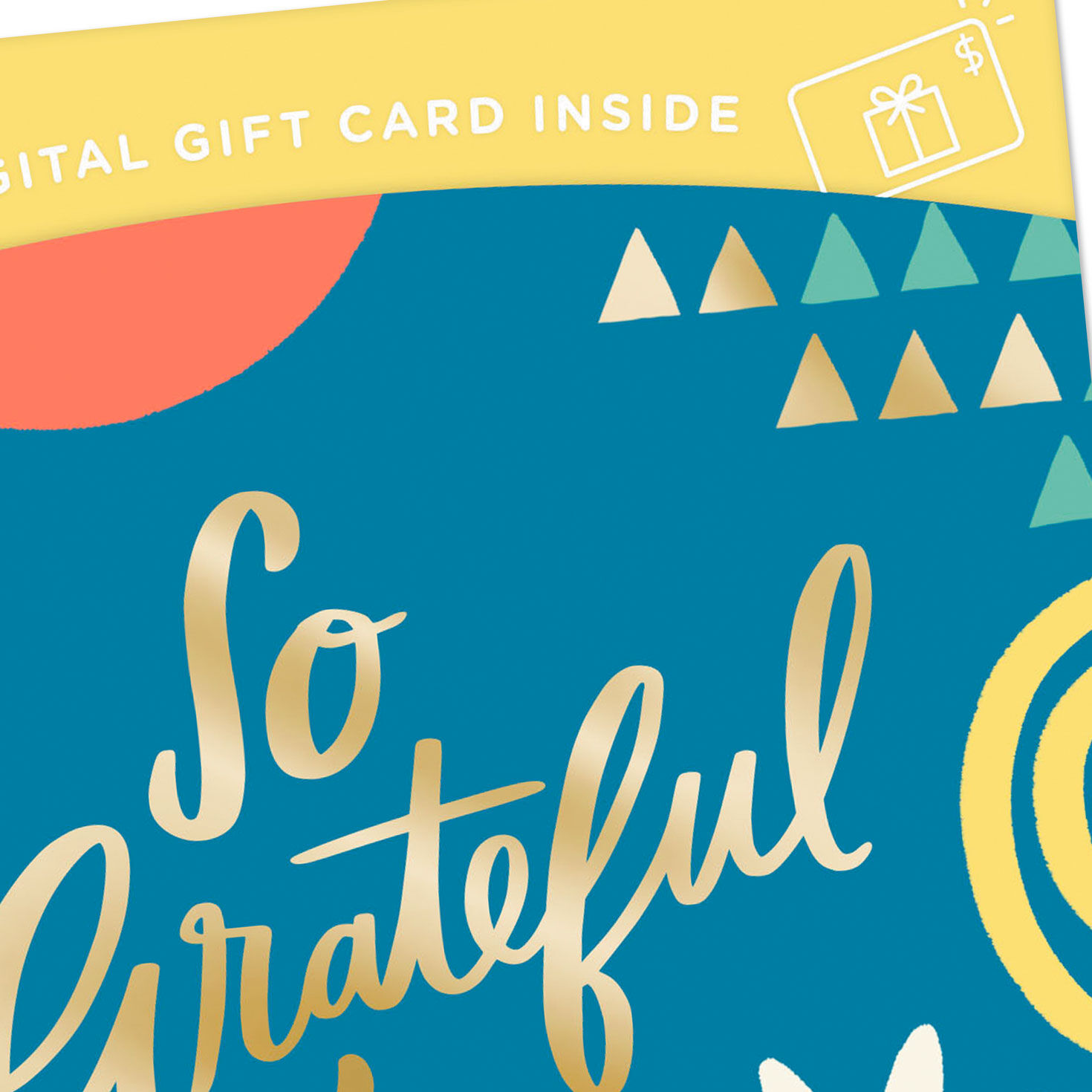 So Grateful for You Gift Card Greeting Thank-You Card - Greeting Cards ...