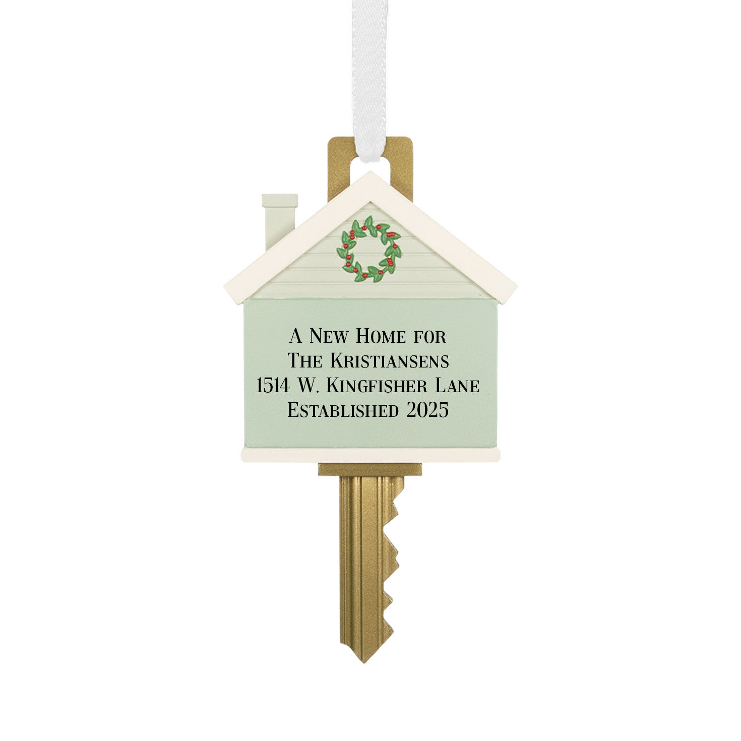 New Home Key Personalized Ornament, Custom Text - Personalized ...