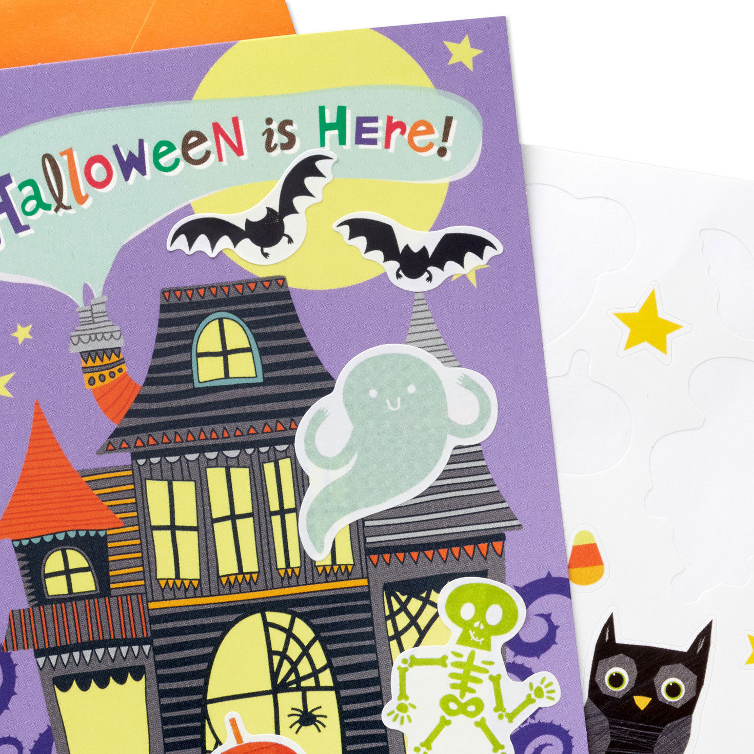 Happy Halloween Flat Note Cards With Stickers, Pack of 24 - Boxed Cards ...
