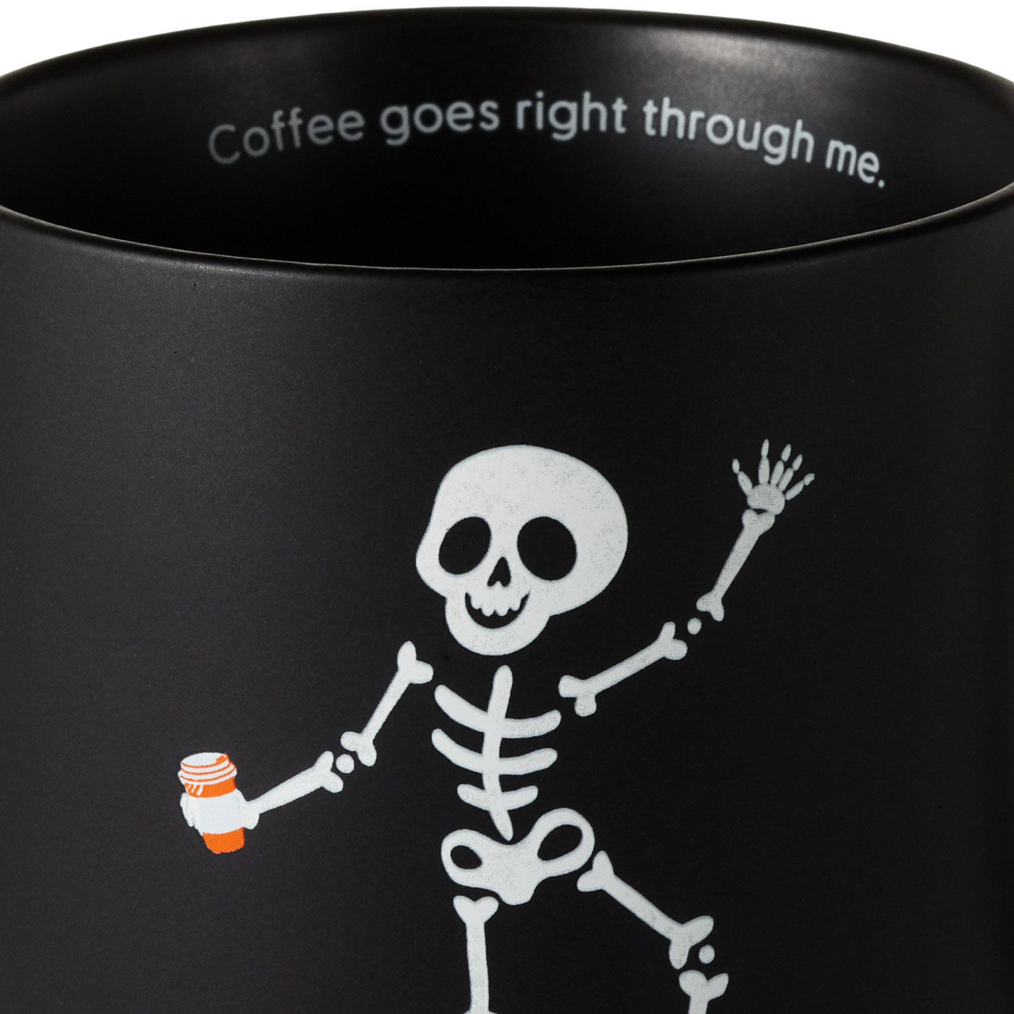 Skeleton With To-Go Coffee Cup Funny Mug, 16 oz. - Mugs | Hallmark
