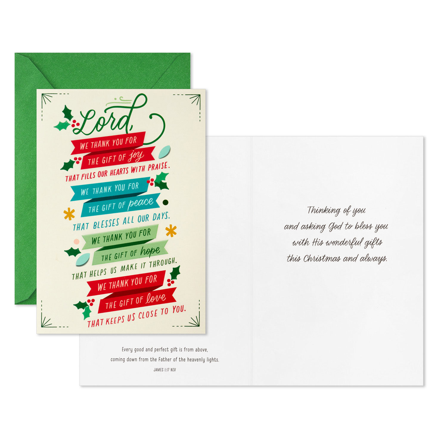 DaySpring Thankful Prayer Boxed Christmas Cards, Pack of 16 - Boxed ...