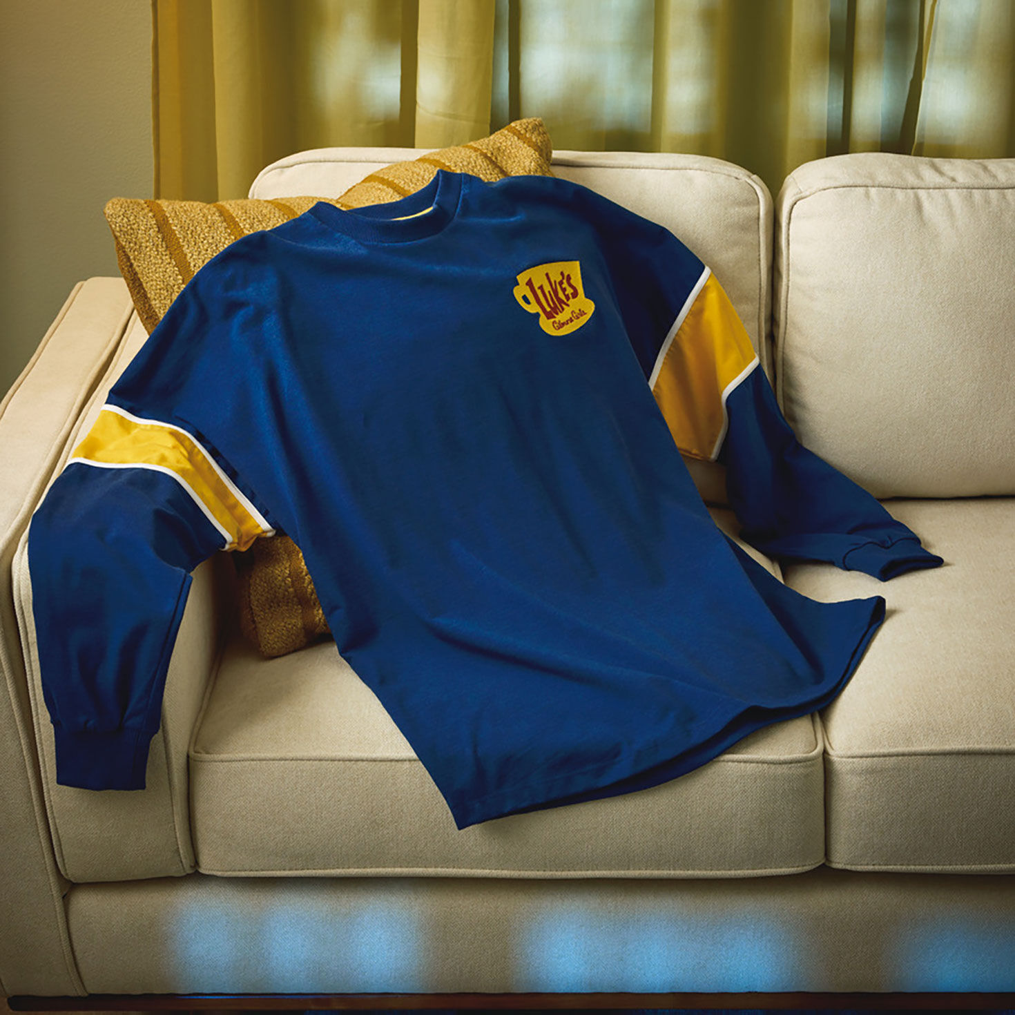 Gilmore Girls Luke's Diner Logo Blue Long-Sleeve Spirit Shirt - Shirts ...
