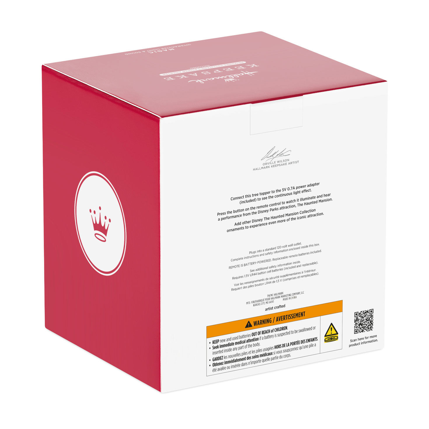 Disney The Haunted Mansion Collection Disneyland Manor Tree Topper With ...