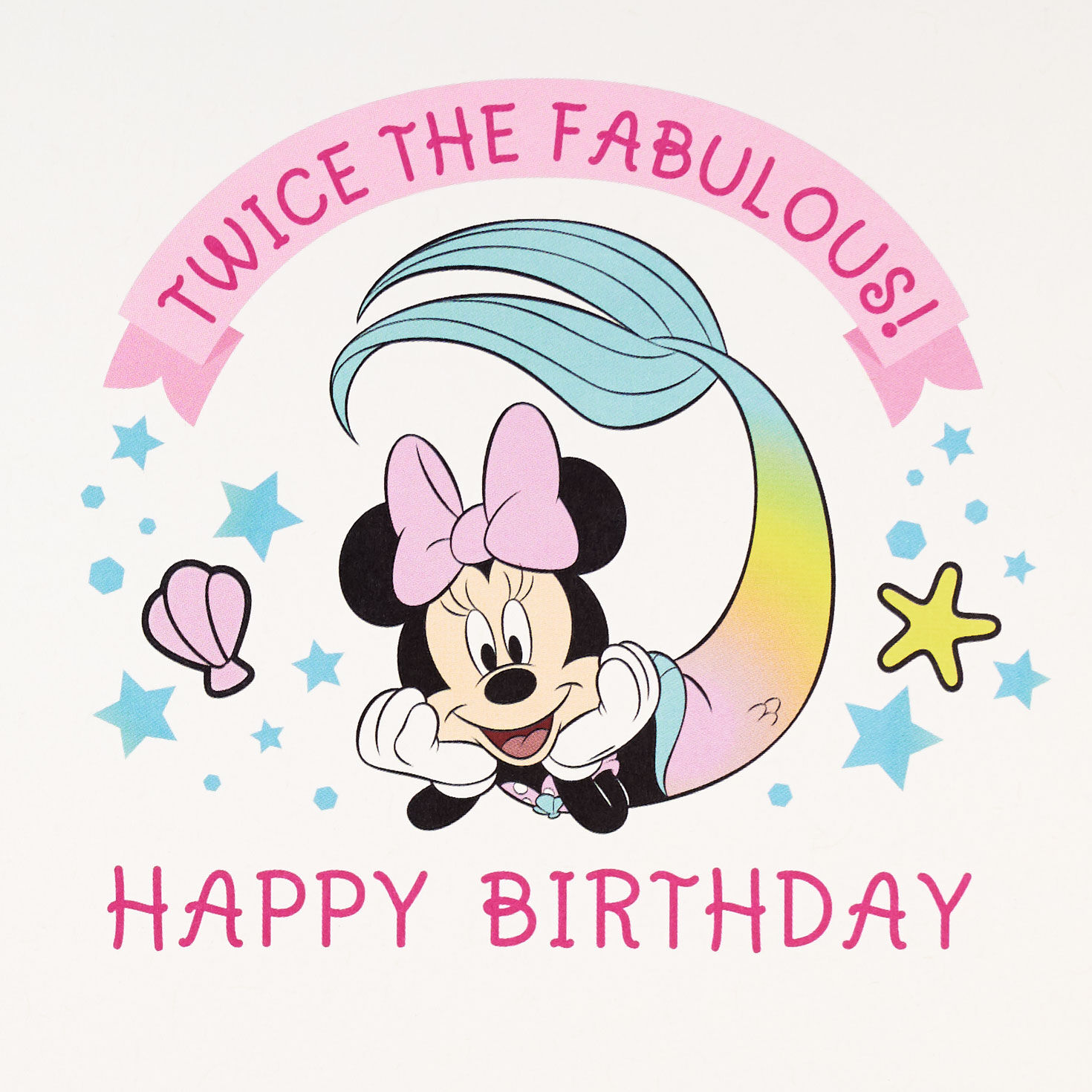 Disney Minnie Mouse You're Twice the Fun 2nd Birthday Card With Sticker ...
