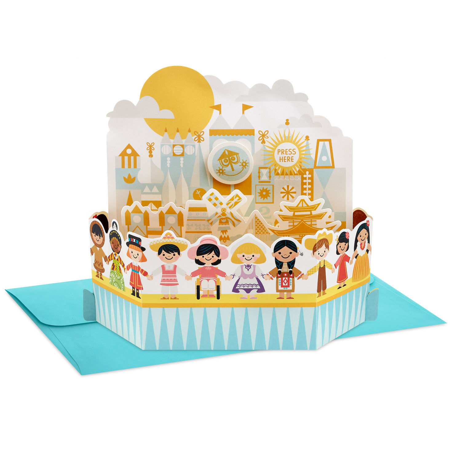 Disney It’s a Small World Celebrating You Musical 3D Pop-Up Card With ...