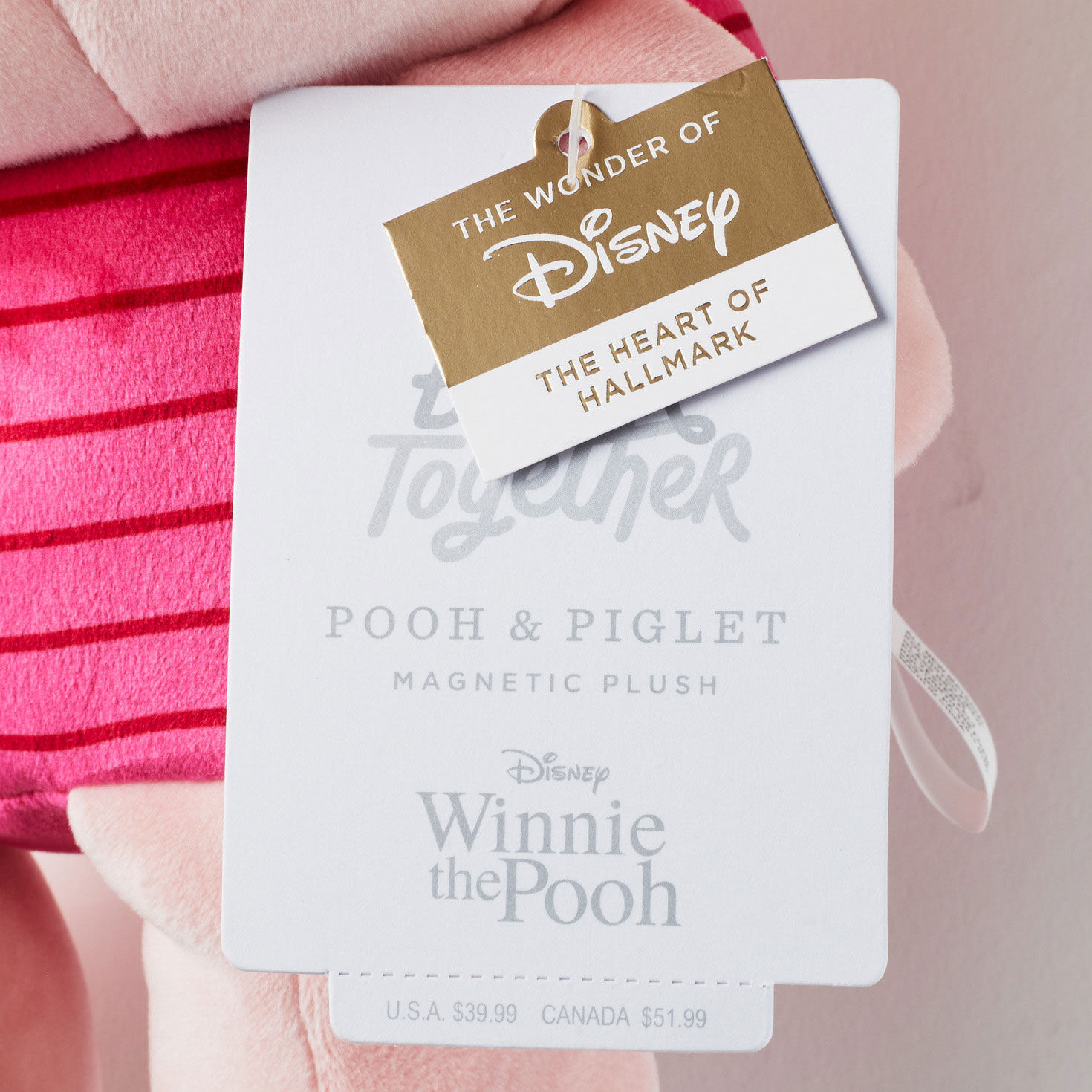 Large Better Together Disney Winnie the Pooh and Piglet Magnetic Plush ...