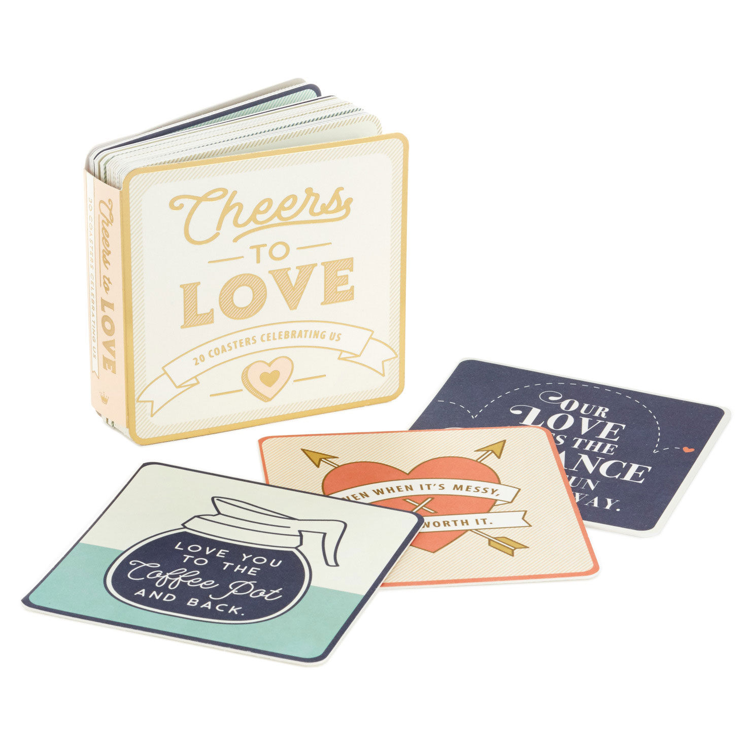 Cheers to Love Coaster Book, Set of 20 - Coasters | Hallmark