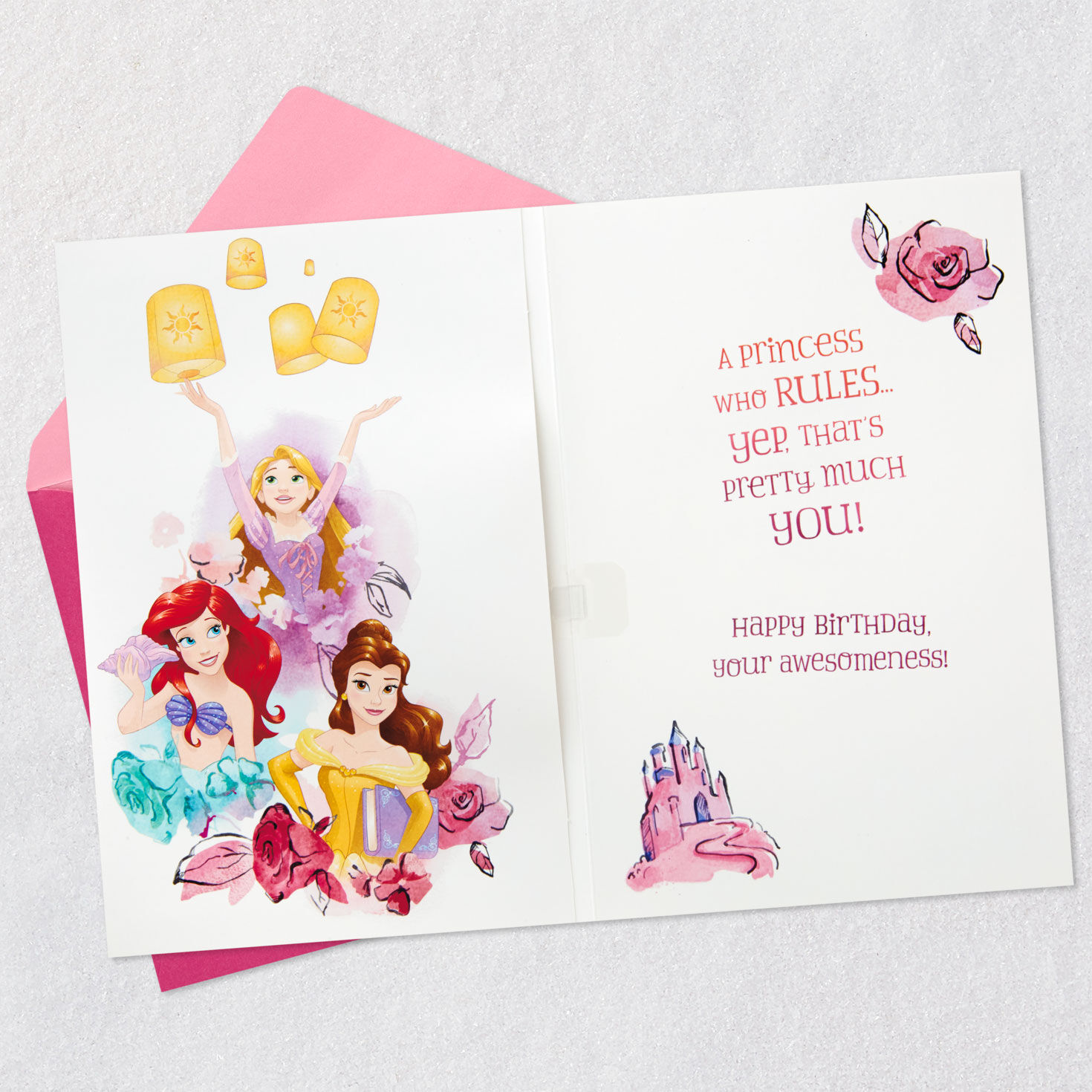 Disney Princess Your Awesomeness Musical Birthday Card - Greeting Cards ...