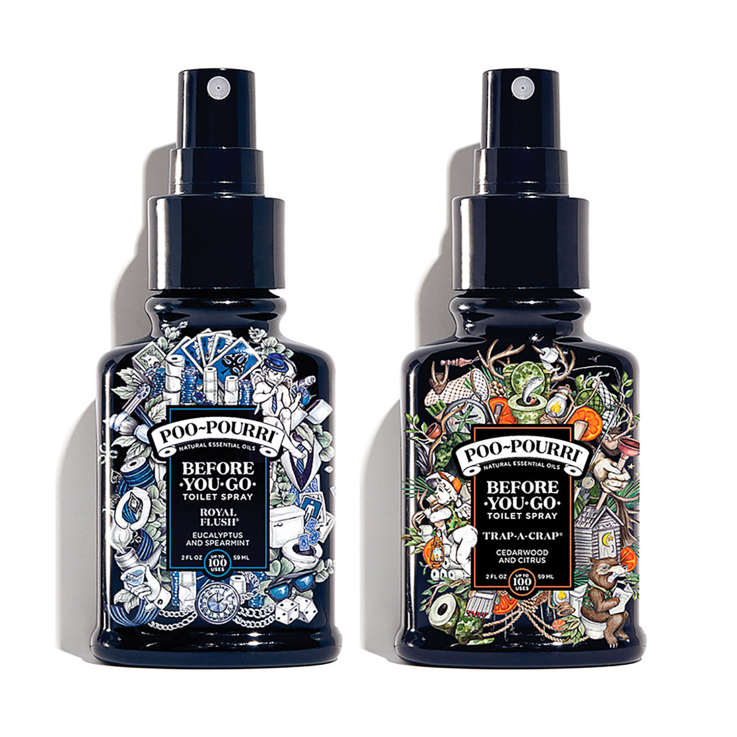 Poo-Pourri Master Crapsman Deodorizing Spray Gift Box, Set of 2 - Bath ...