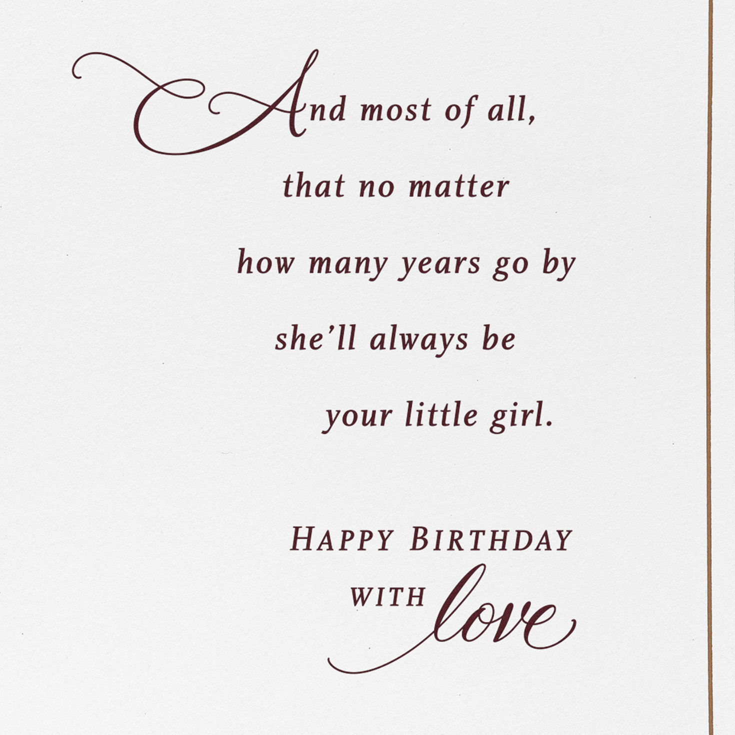 Always Be My Little Girl Birthday Card for Daughter - Greeting Cards ...