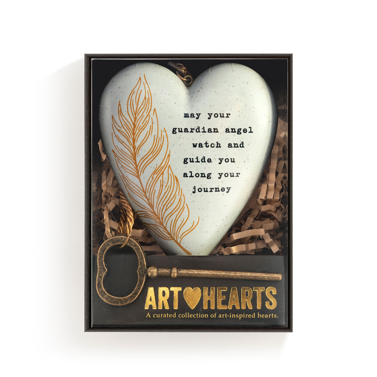 Demdaco Guardian Angel Art Heart With Key Stand - Tokens & Trinkets ...