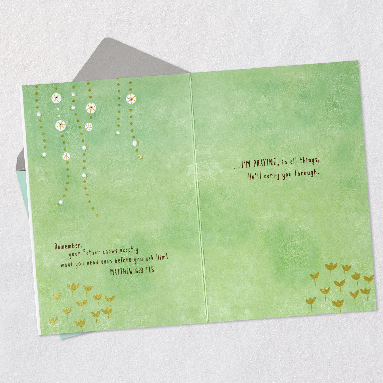 Praying God Will Carry You Through Religious Encouragement Card ...