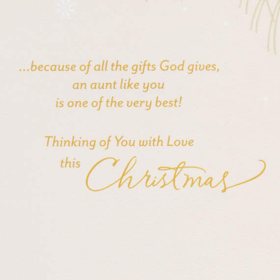 Feeling Spoiled And Blessed Religious Christmas Card For Aunt