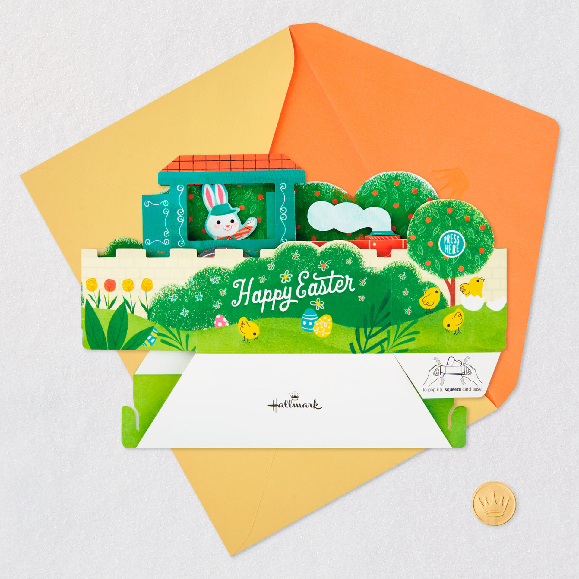 Bunny in Train Musical 3D Pop-Up Easter Card With Motion - Greeting ...