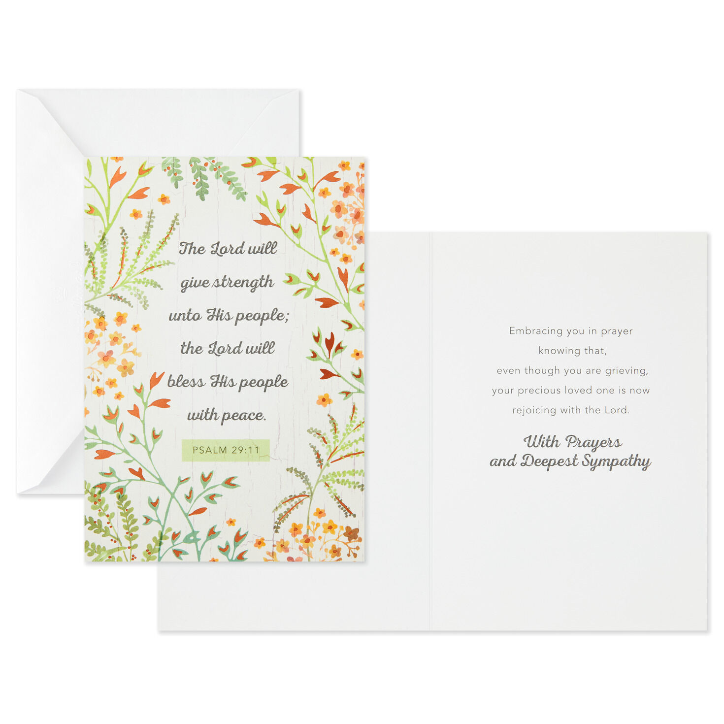 Rustic Floral Assorted Religious Sympathy Cards, Pack of 12 - Boxed ...