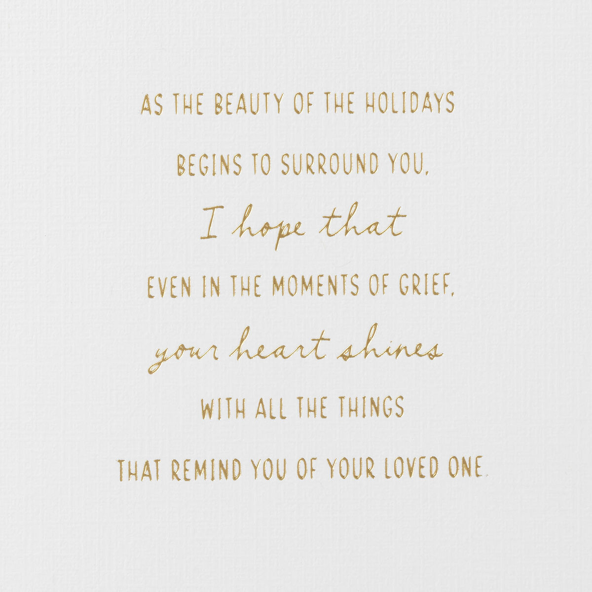 Memories of Your Loved One Holiday Sympathy Card - Greeting Cards ...