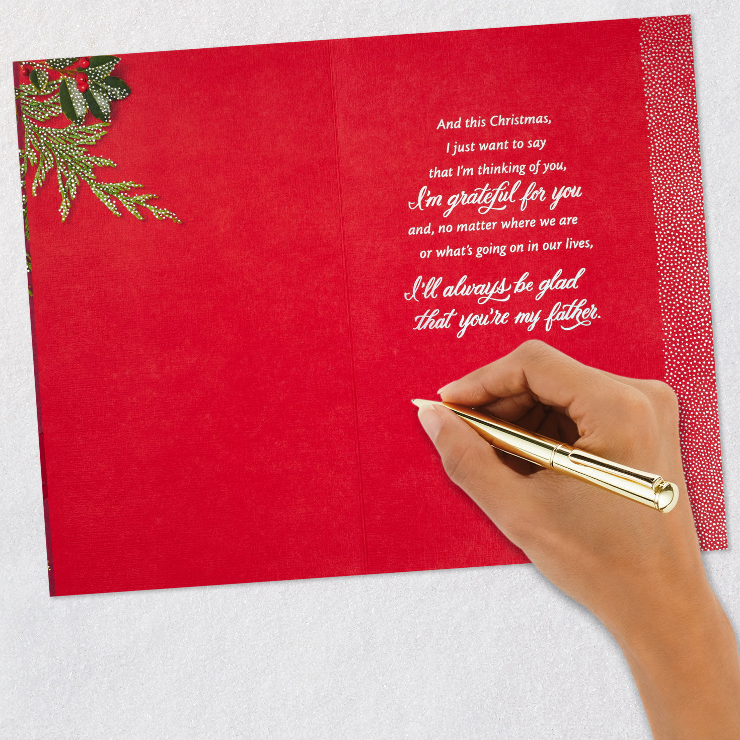 I'll Always Be Glad You're My Father Christmas Card - Greeting Cards ...