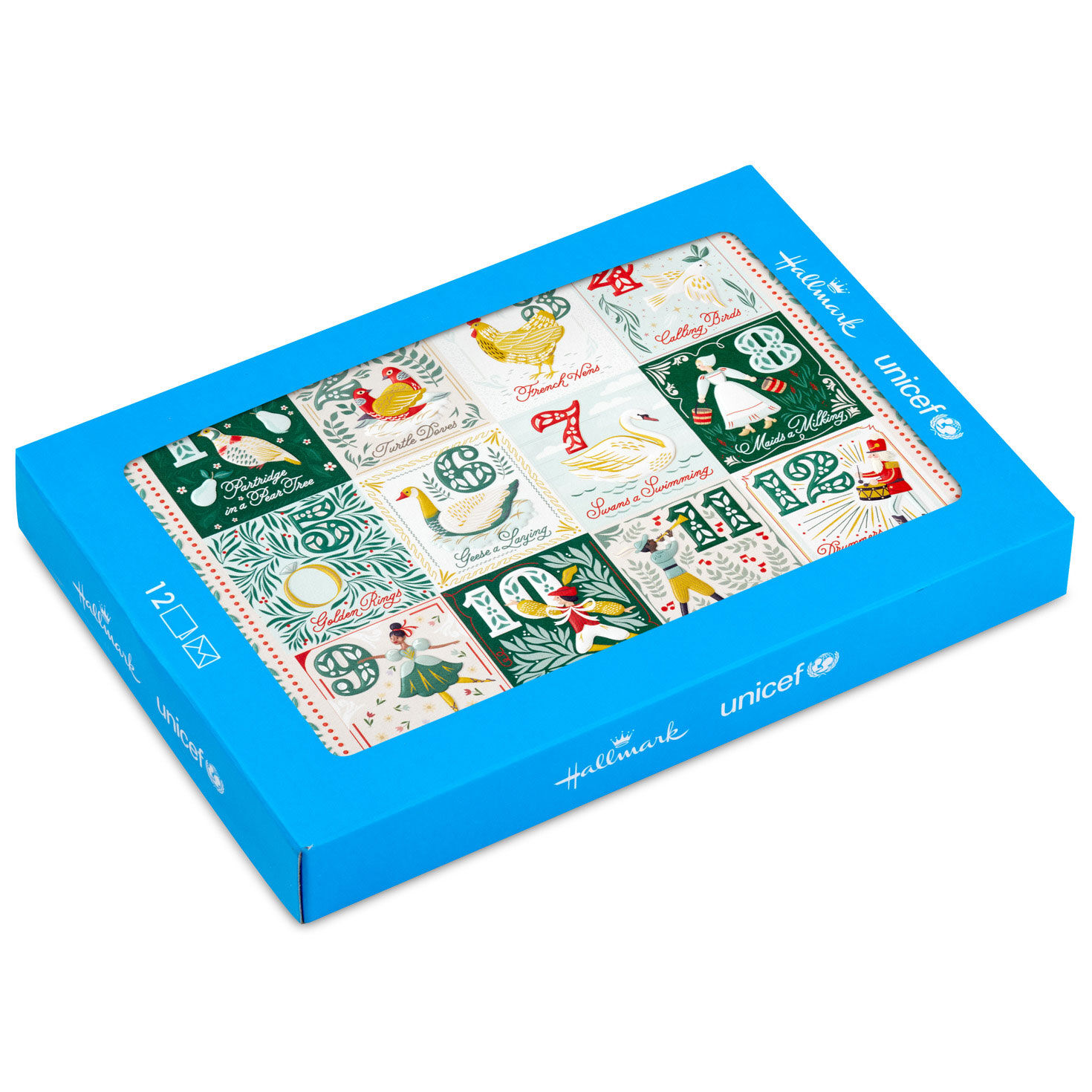 UNICEF Twelve Days of Christmas Boxed Christmas Cards, Pack of 12 ...