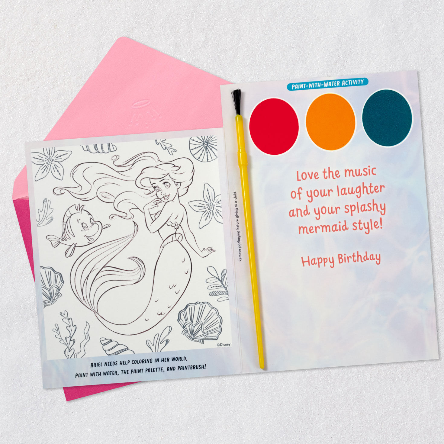Disney The Little Mermaid Ariel Splashy Fun Birthday Card for Niece ...