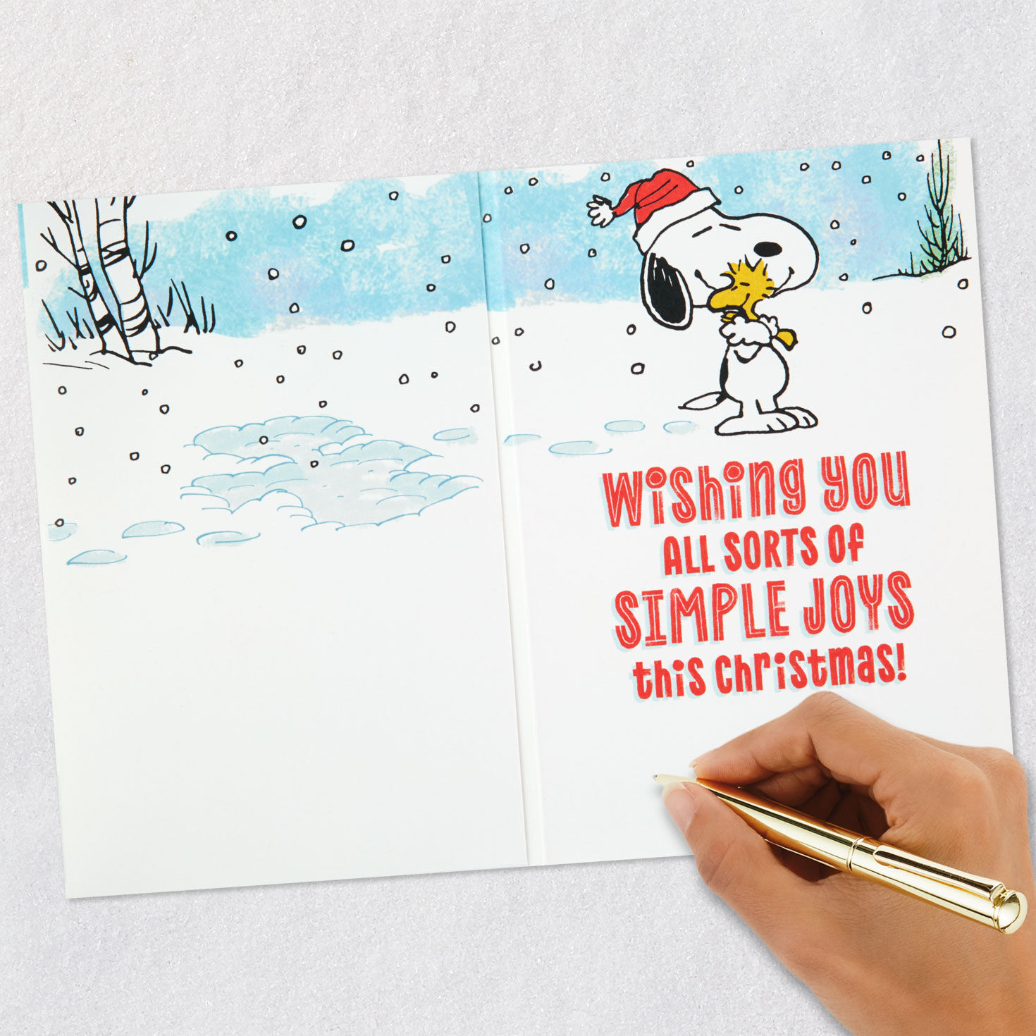 Peanuts® Snoopy Snow Angel Musical Christmas Card With Motion ...
