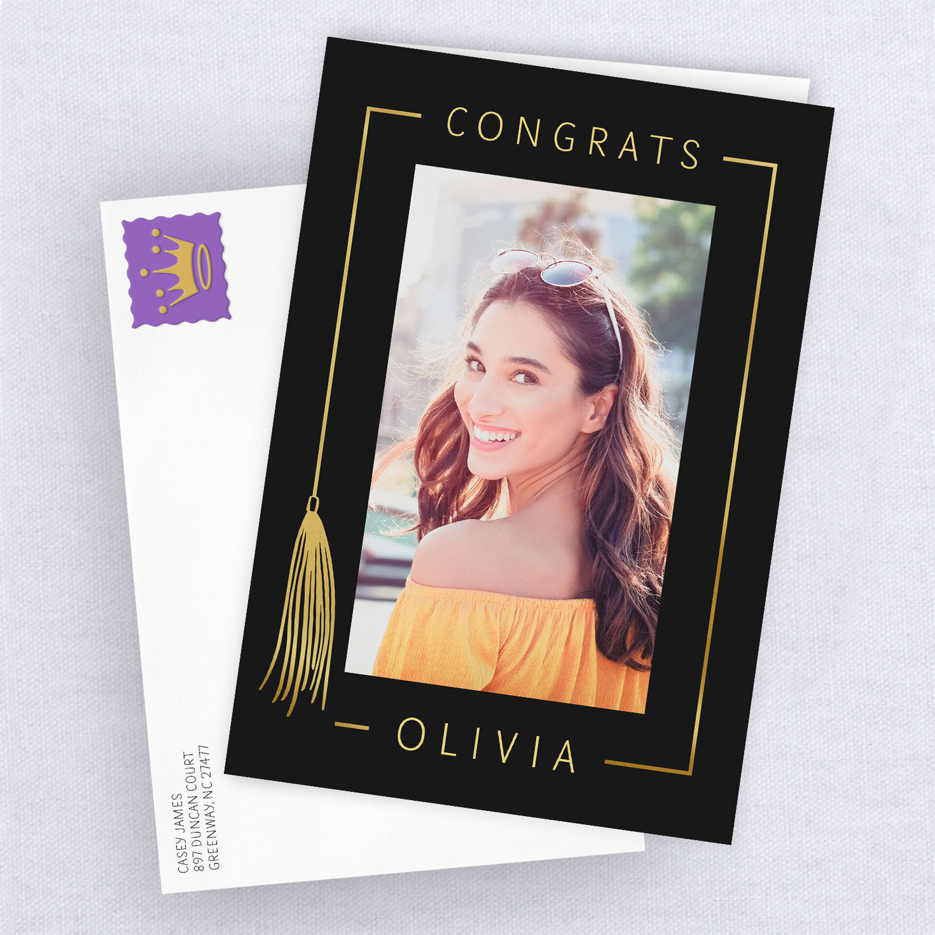 Personalized Gold Tassel Graduation Photo Card - Greeting Cards - Hallmark