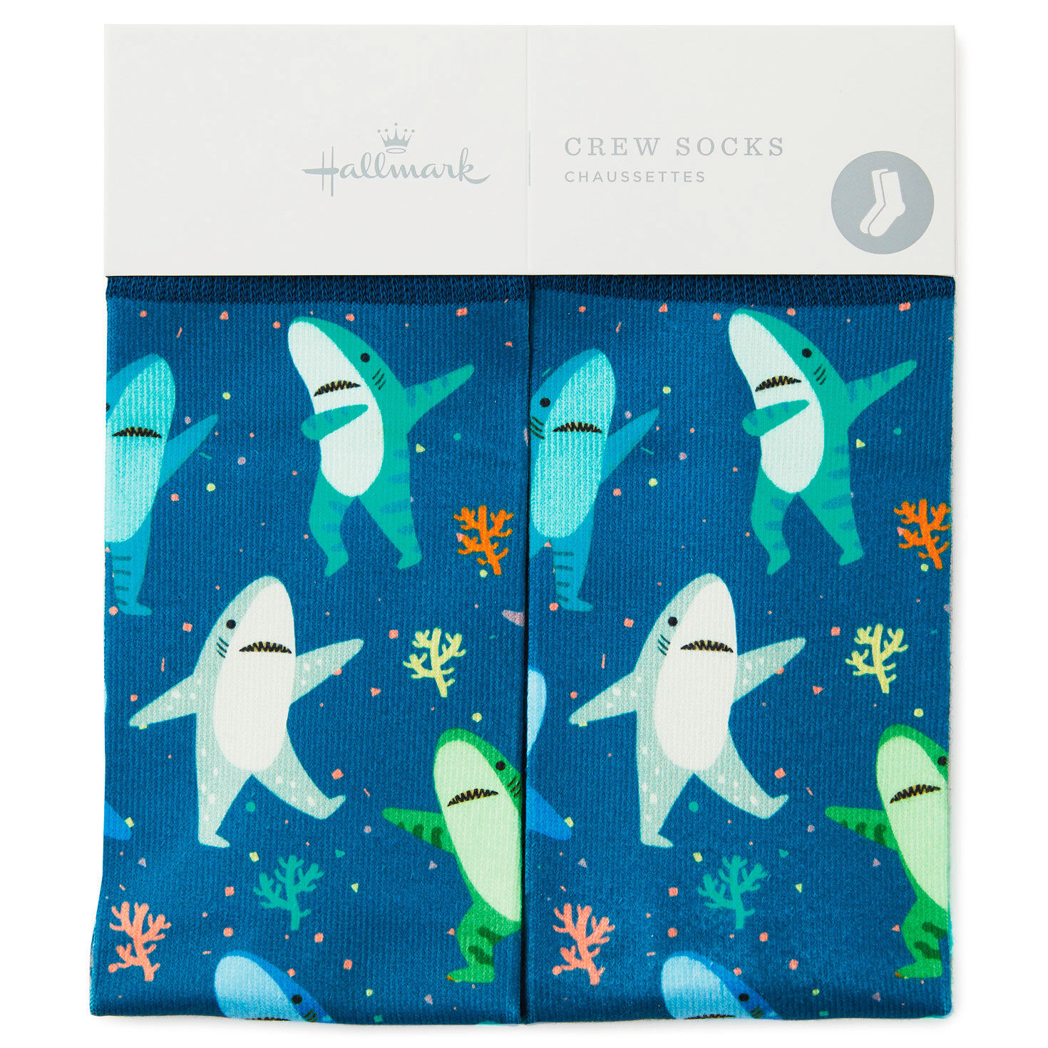 Dancing Sharks Fun Crew Socks - Socks & Slippers | Hallmark