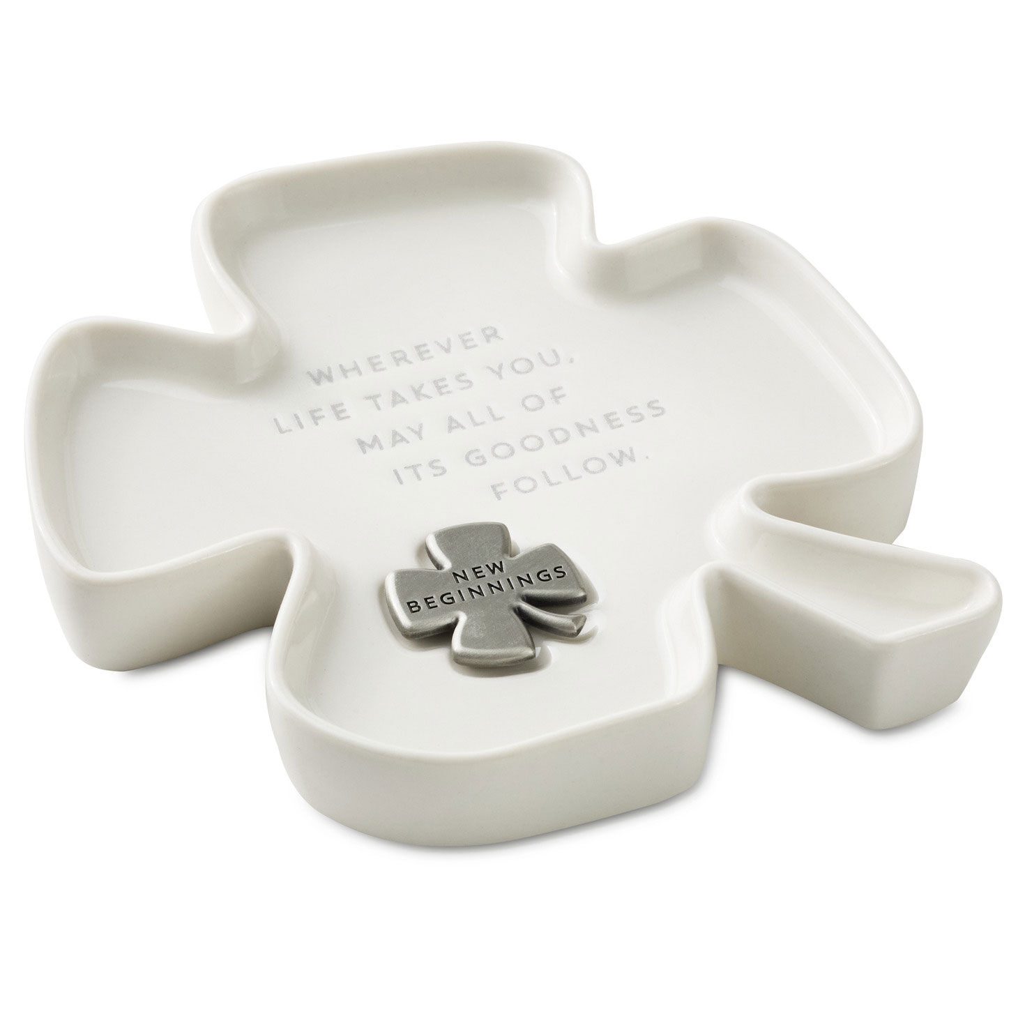Clover-Shaped Trinket Dish With Token - Trays & Boxes | Hallmark