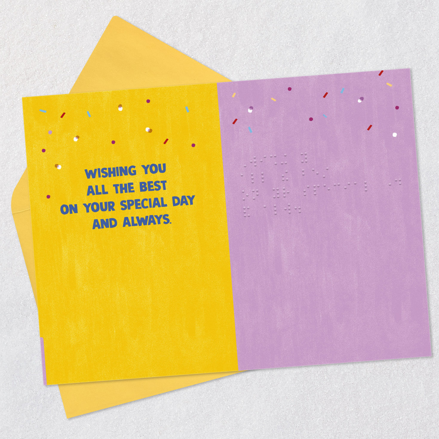 Wishing You All the Best Braille Birthday Card - Greeting Cards | Hallmark