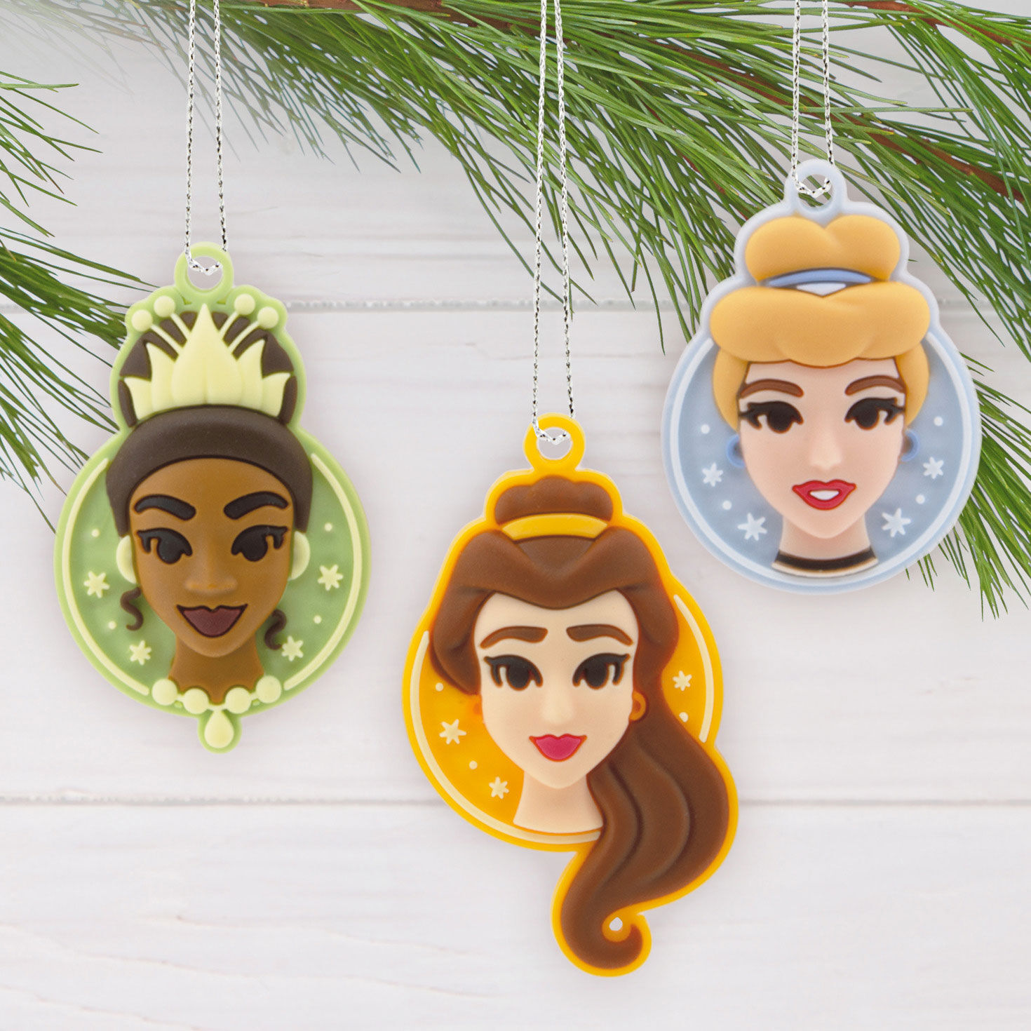 Mini Disney Princess Hallmark Tree Topper and Ornaments, Set of 5 ...