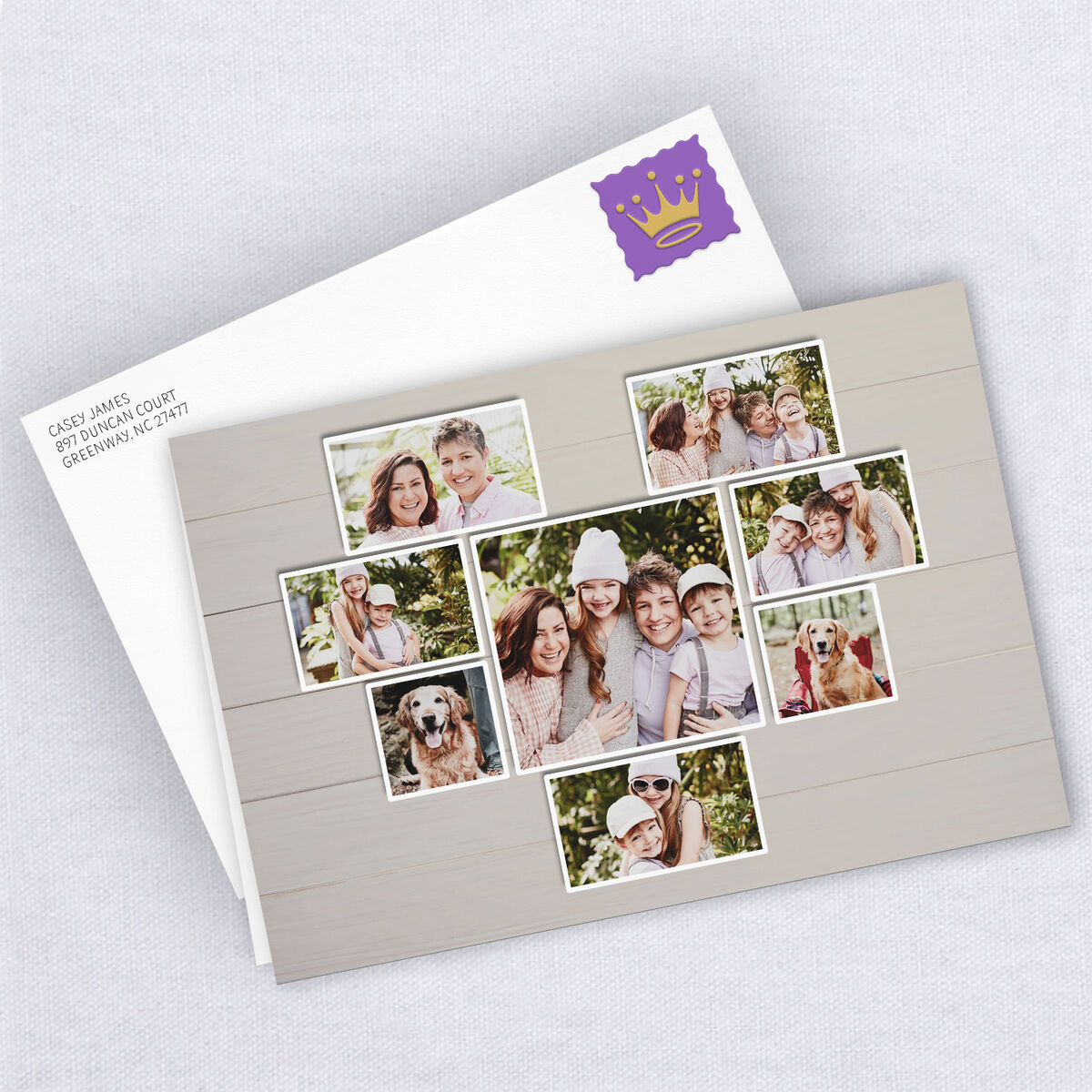 Personalized Heart-Shaped Photo Collage Photo Card - Greeting Cards ...