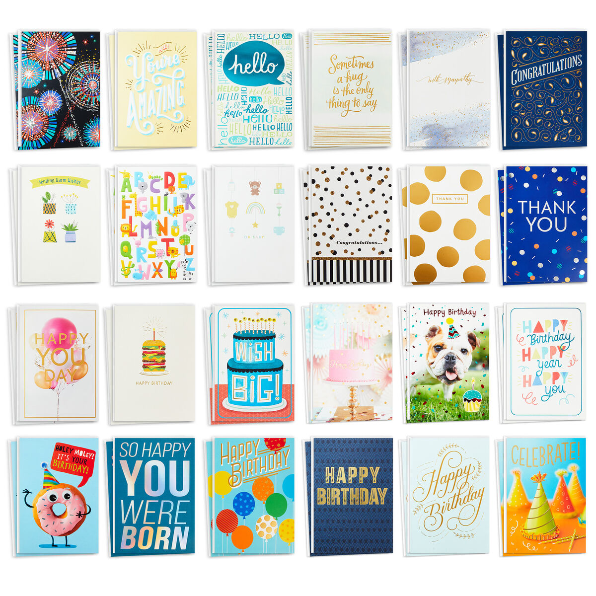 Warm Wishes Assorted All-Occasion Cards, Box of 48 - Boxed Cards - Hallmark