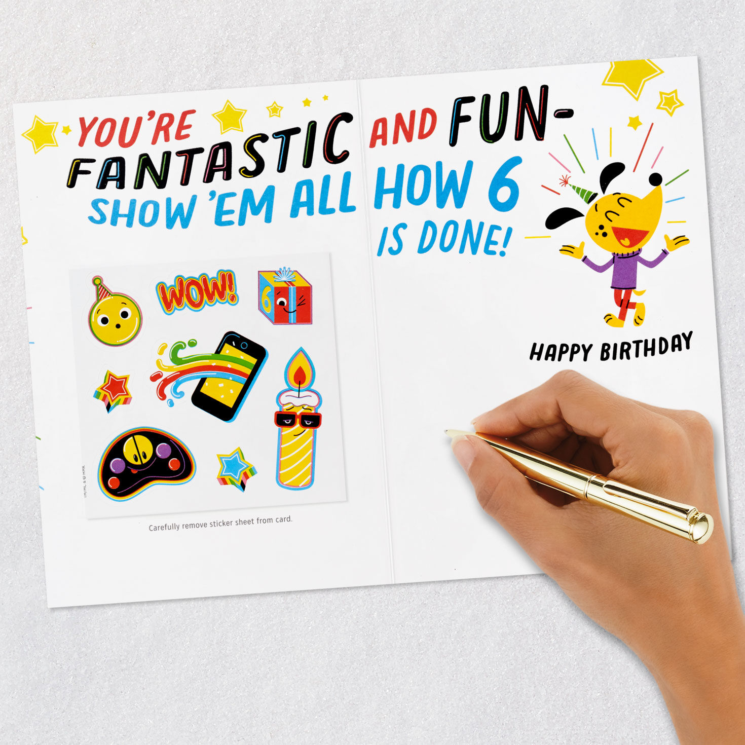 Fantastic and Fun 6th Birthday Card With Stickers - Greeting Cards ...