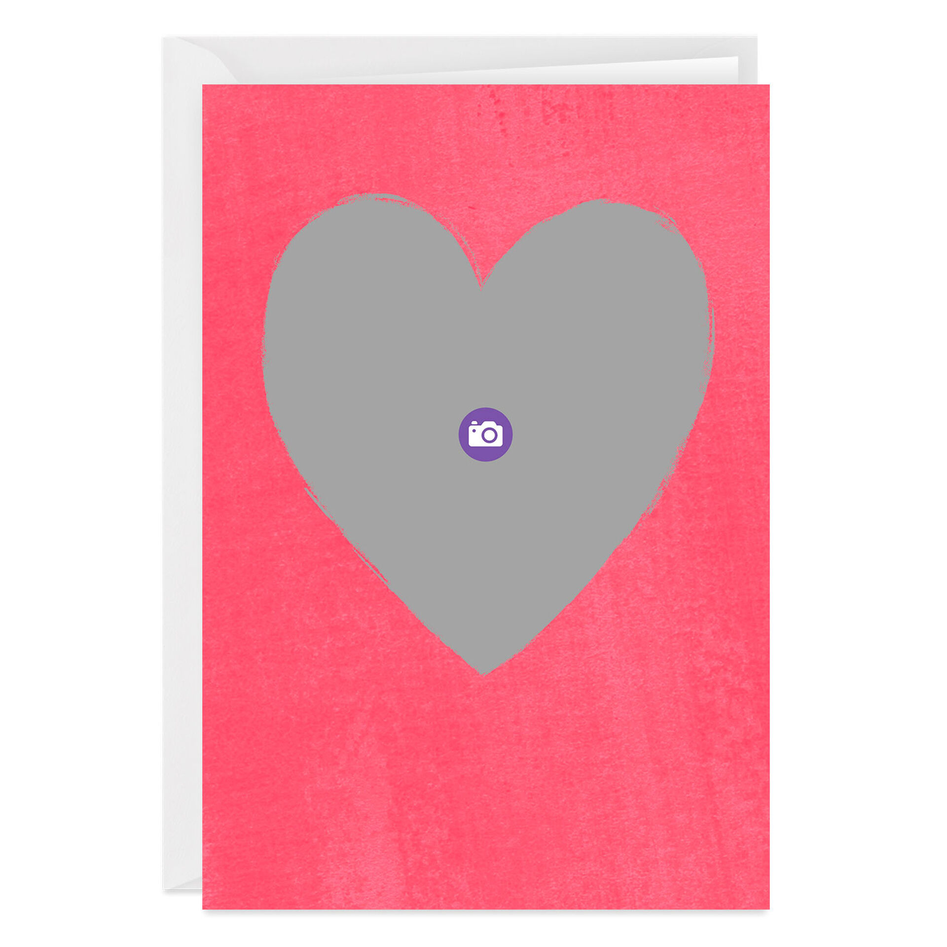 Personalized Red Heart Frame Photo Card - Greeting Cards - Hallmark