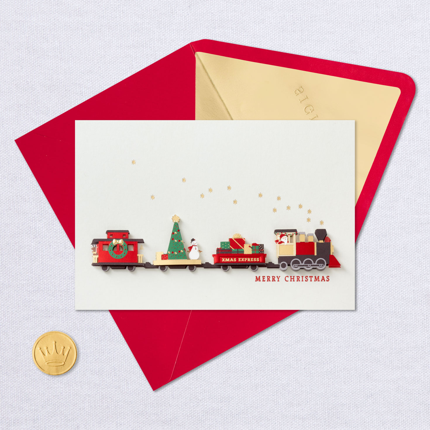 Santa Claus Express Train Christmas Card - Greeting Cards | Hallmark