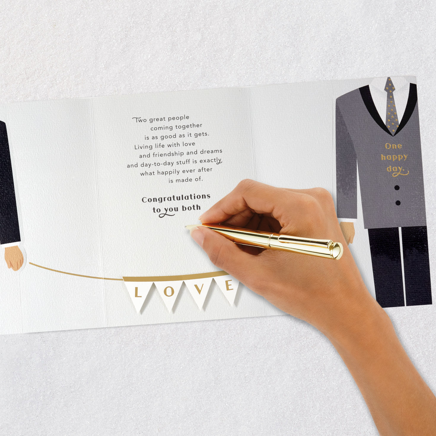 Two Grooms, One Happy Day Wedding Card for Couple - Greeting Cards ...