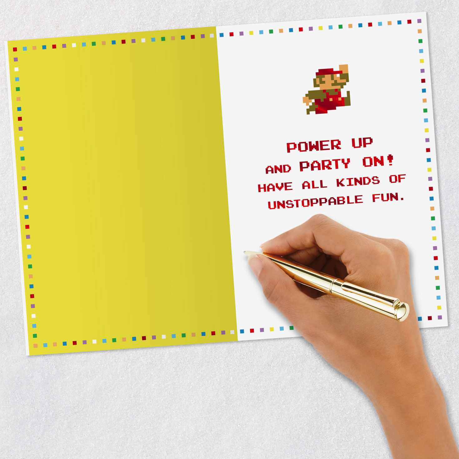 Nintendo Super Mario™ Power Up and Party On Birthday Card for Kids ...