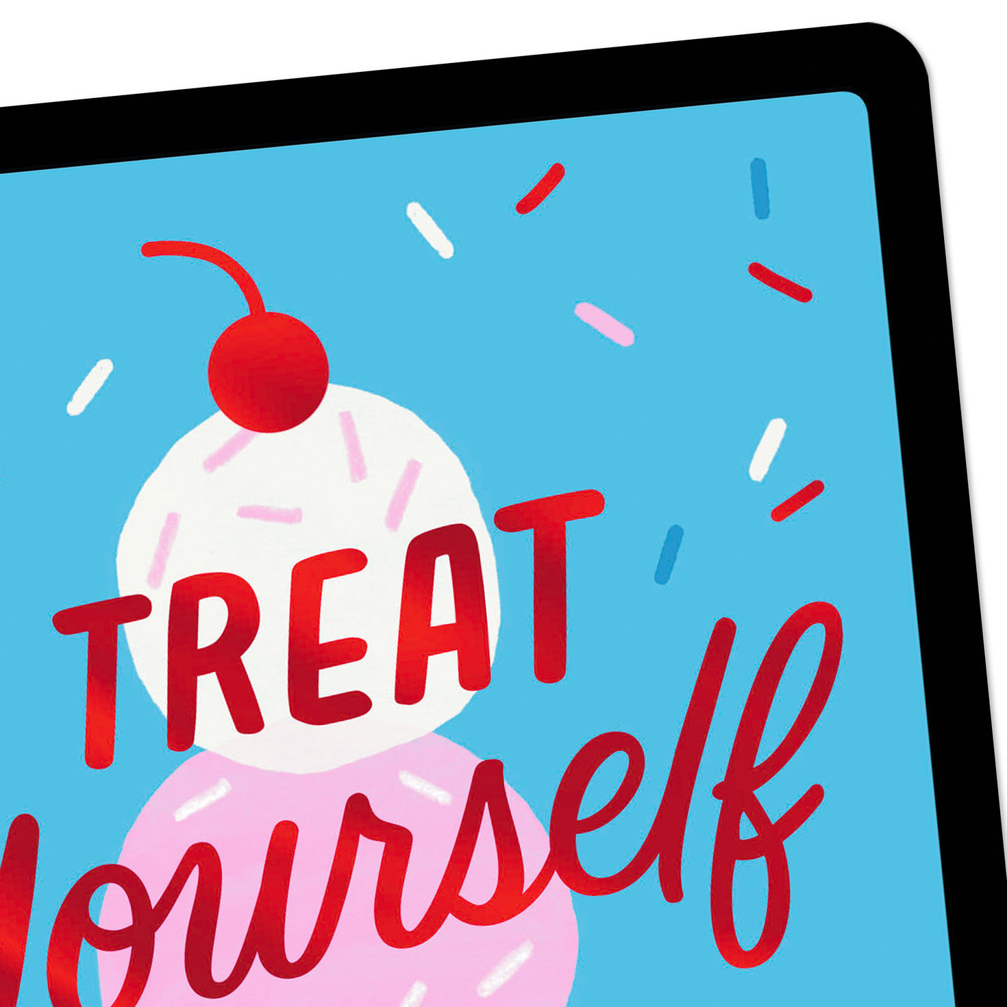 Treat Yourself Ice-Cream Cone and Confetti Venmo Birthday Card ...