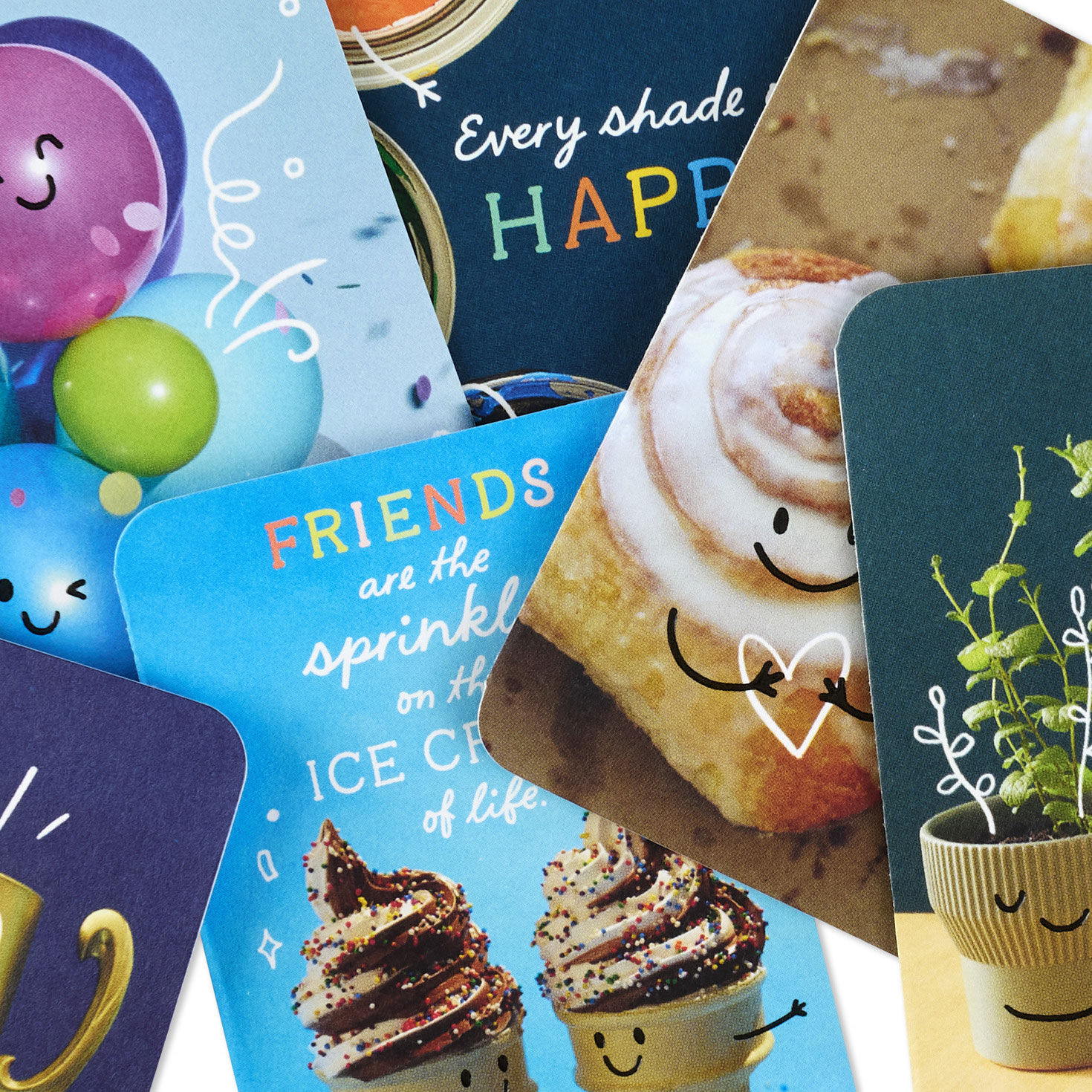 Mini Colorful Smiles Assorted Multi-Occasion Cards, Pack of 6 - Note ...