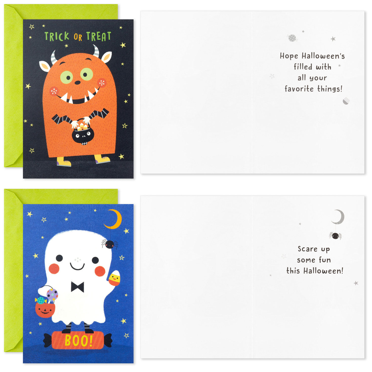 Glow in the Dark Boxed Halloween Cards Assortment, Pack of 16 - Boxed ...