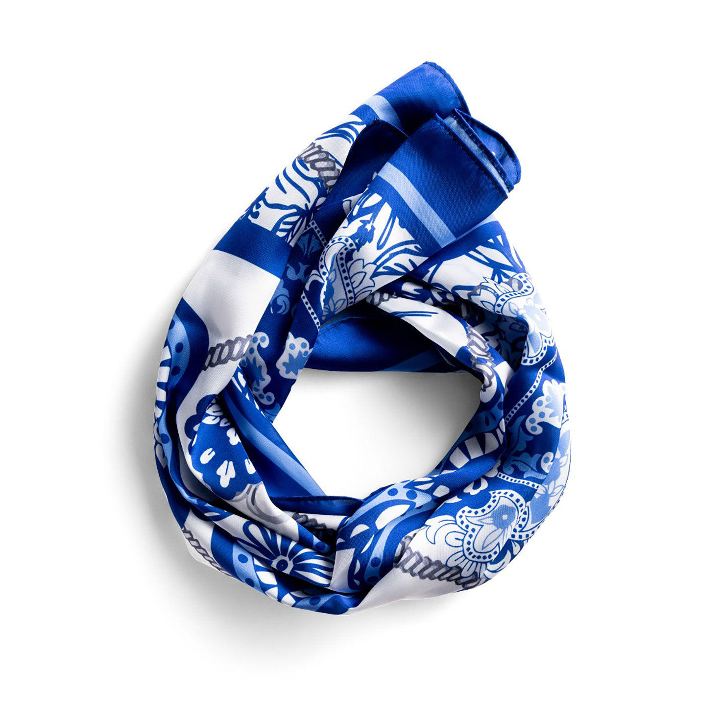 Sylvia Mollie Blue and White Delight Fashion Scarf - Scarves, Hats ...