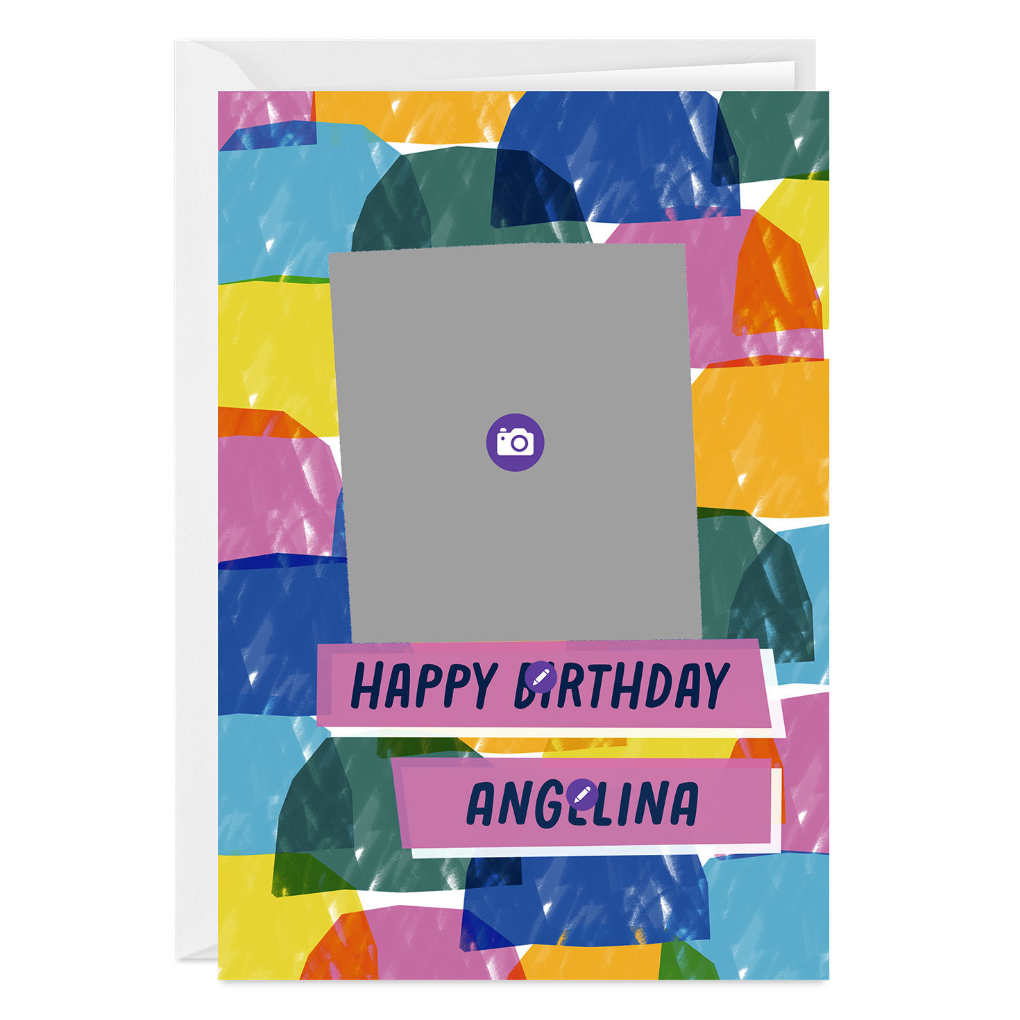 Colored Shapes Custom Birthday Card - Greeting Cards | Hallmark