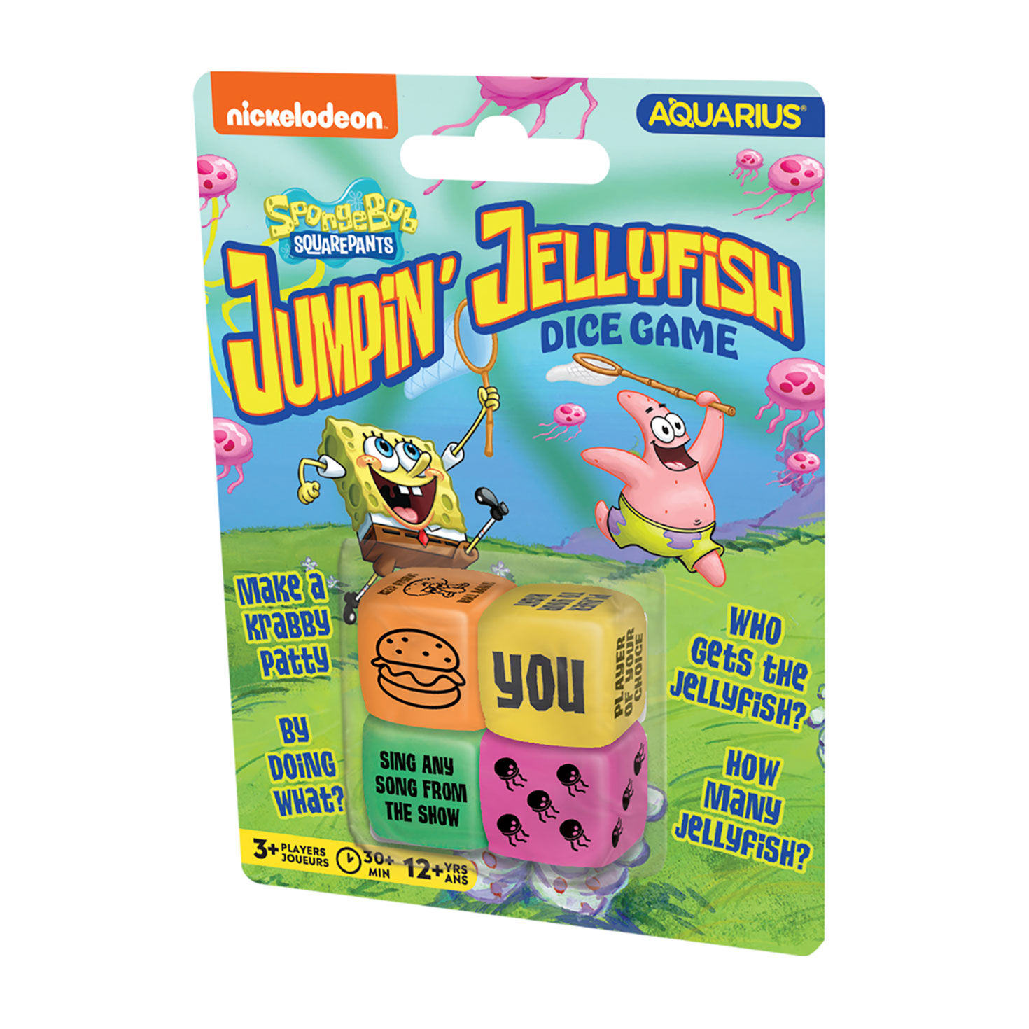 Aquarius SpongeBob SquarePants Jumpin' Jellyfish Dice Game - Family ...