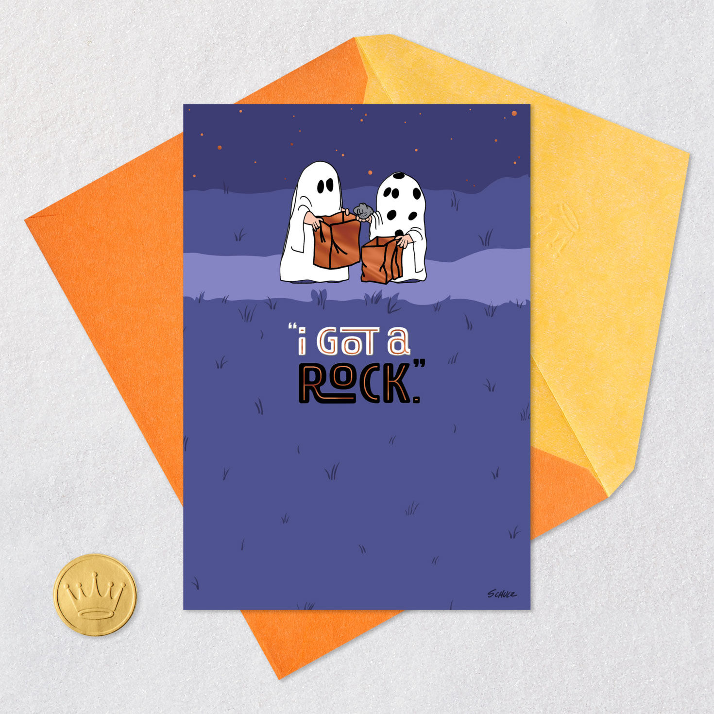 Peanuts® I Got a Rock Funny Halloween Card - Greeting Cards | Hallmark