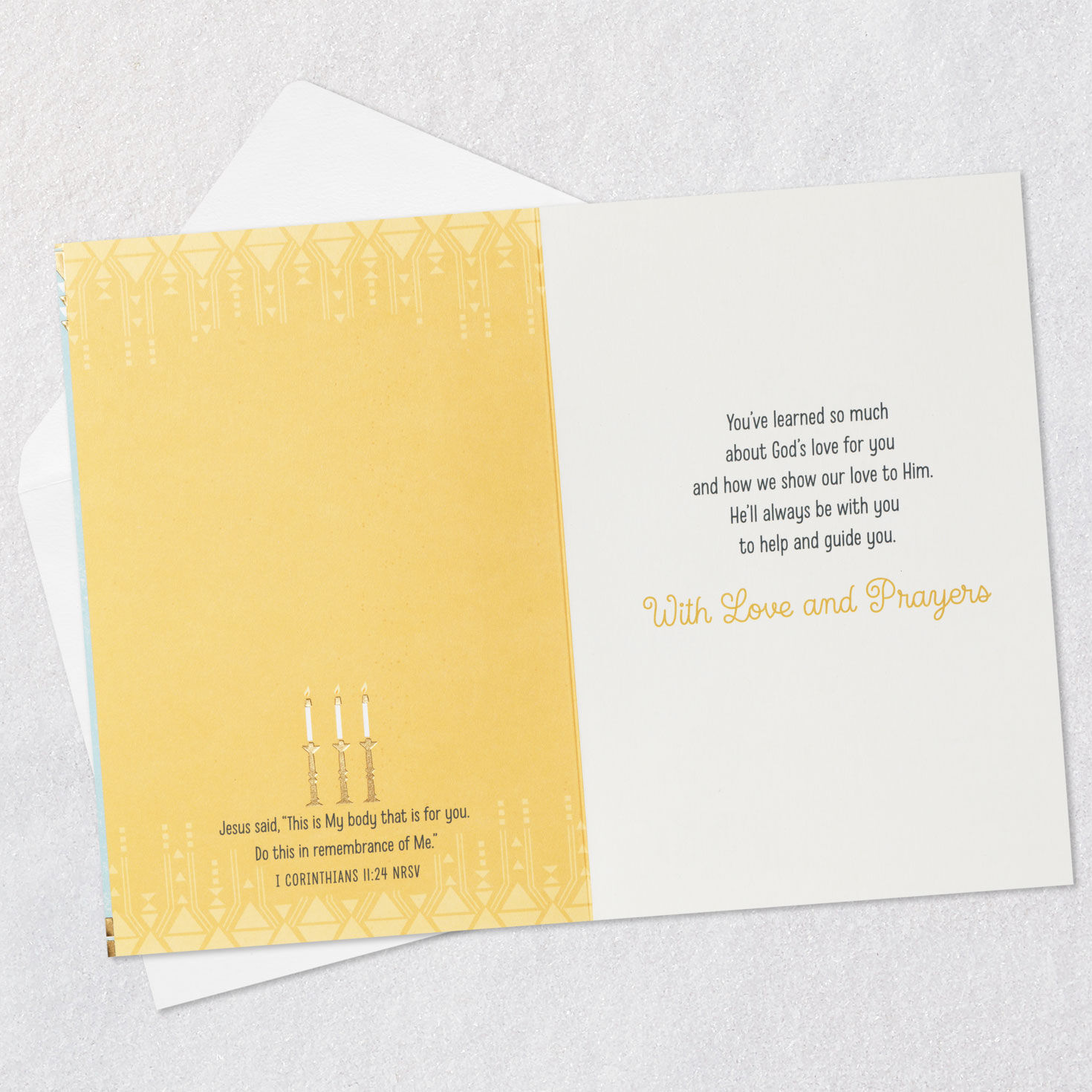 Son, God Will Always Be With You Religious First Communion Card ...