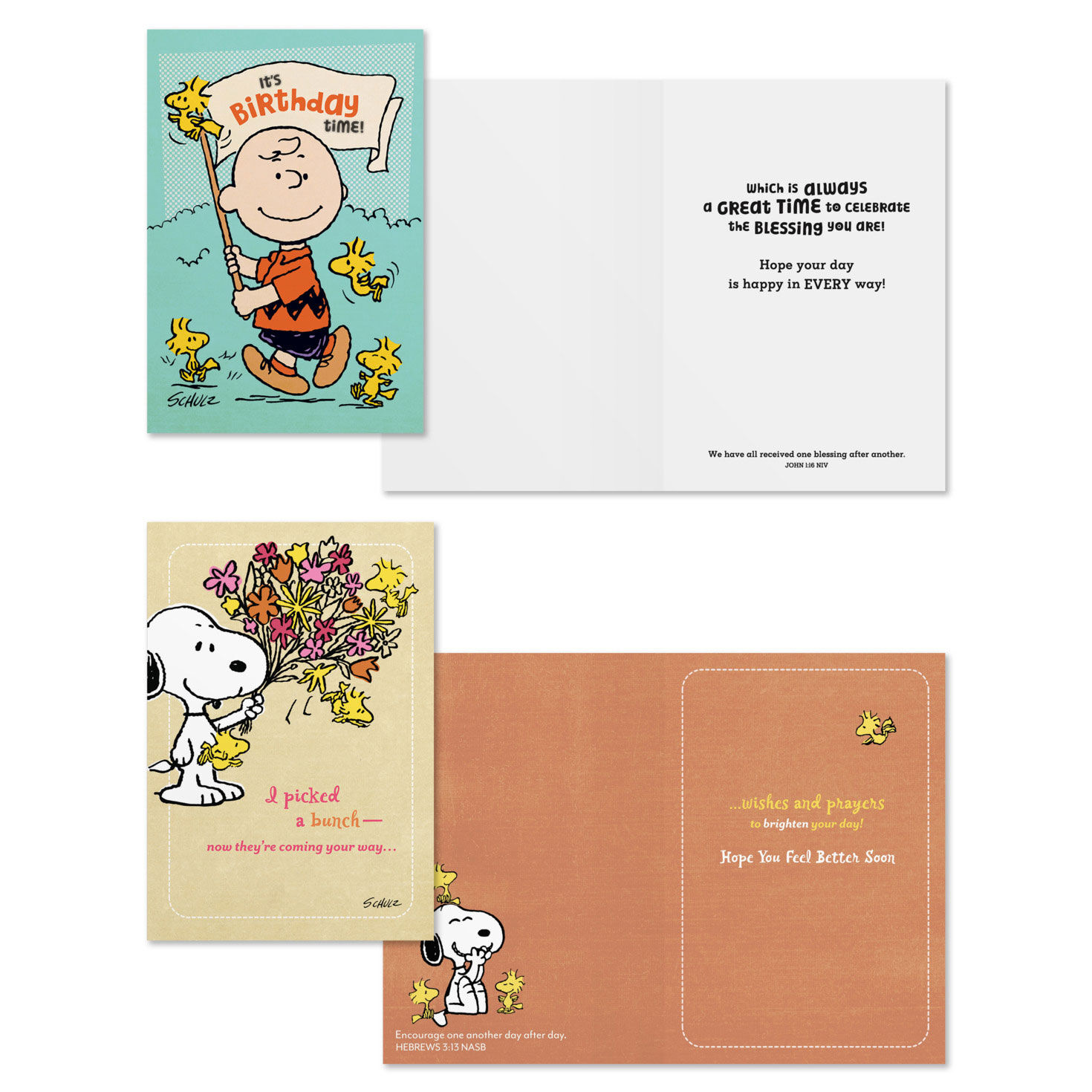 Peanuts® Assorted Religious Multi-Occasion Cards, Box of 12 - Boxed ...