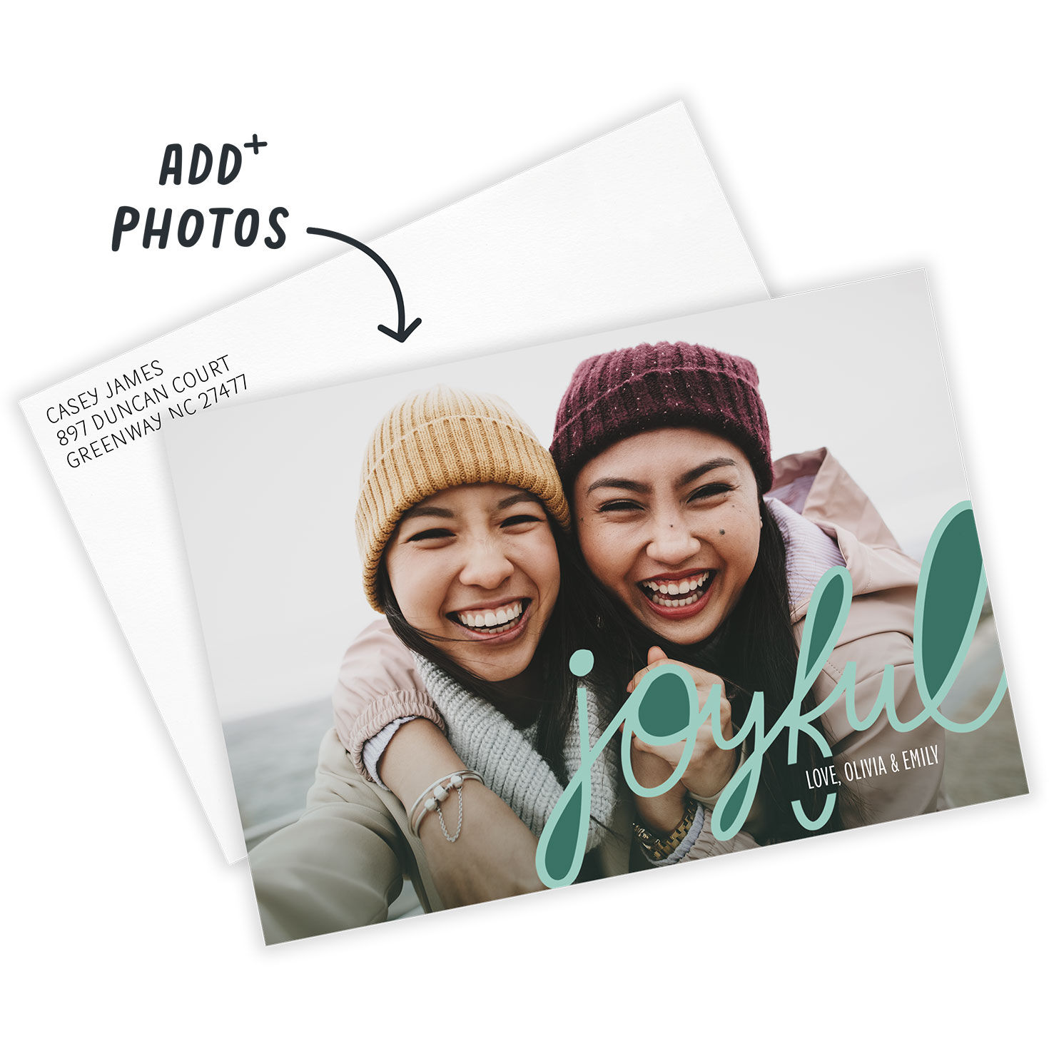Joyful Hand Lettering Flat Holiday Photo Card - Photo Cards | Hallmark