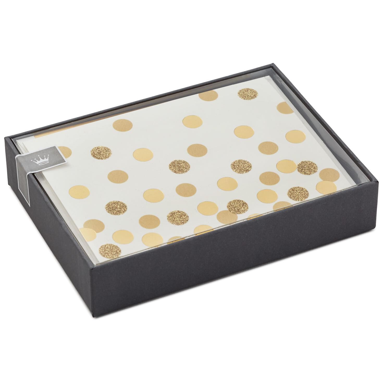 Gold Dots on Ivory Blank Note Cards, Box of 10 - Note Cards ...