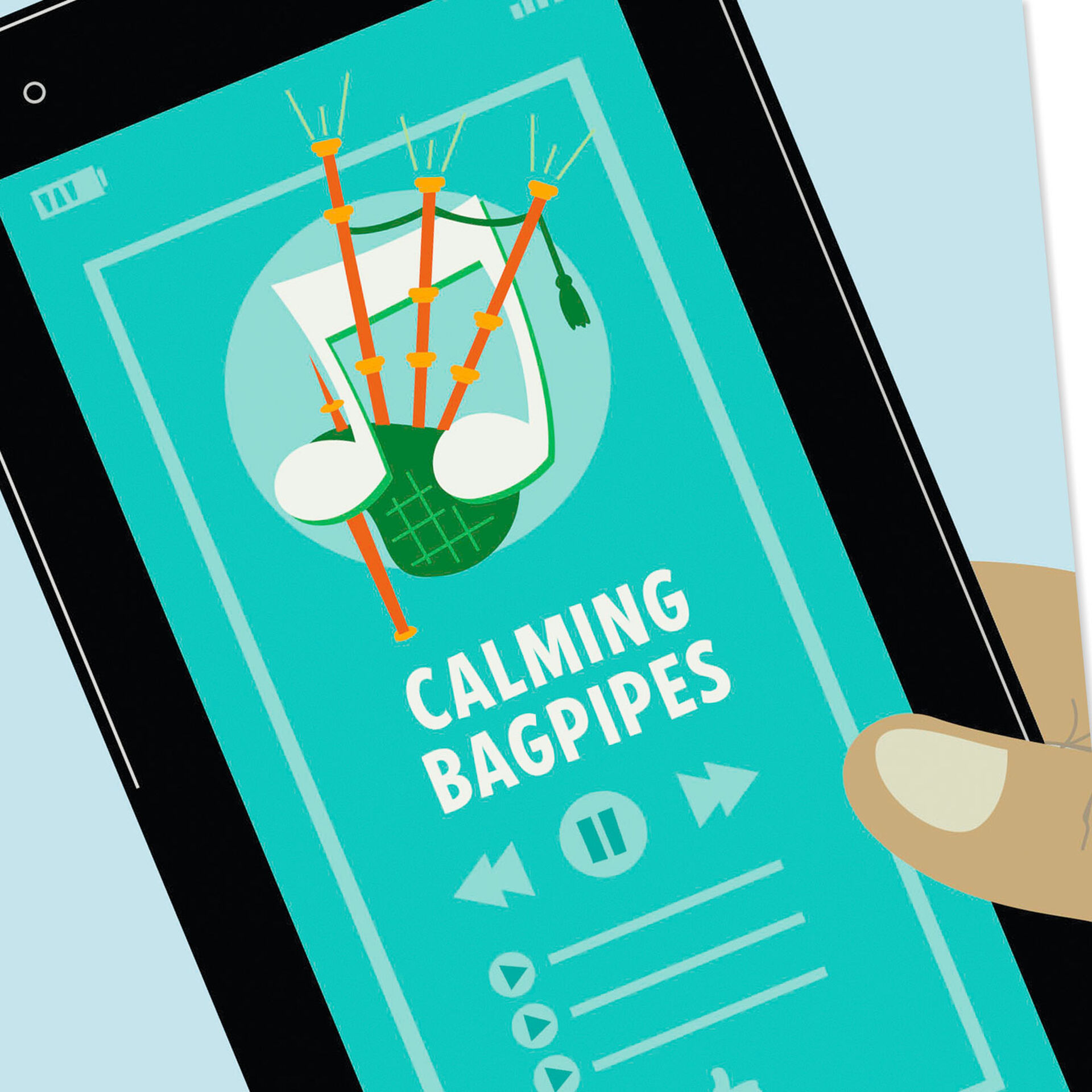 Calming Bagpipes Funny Encouragement Card - Greeting Cards - Hallmark